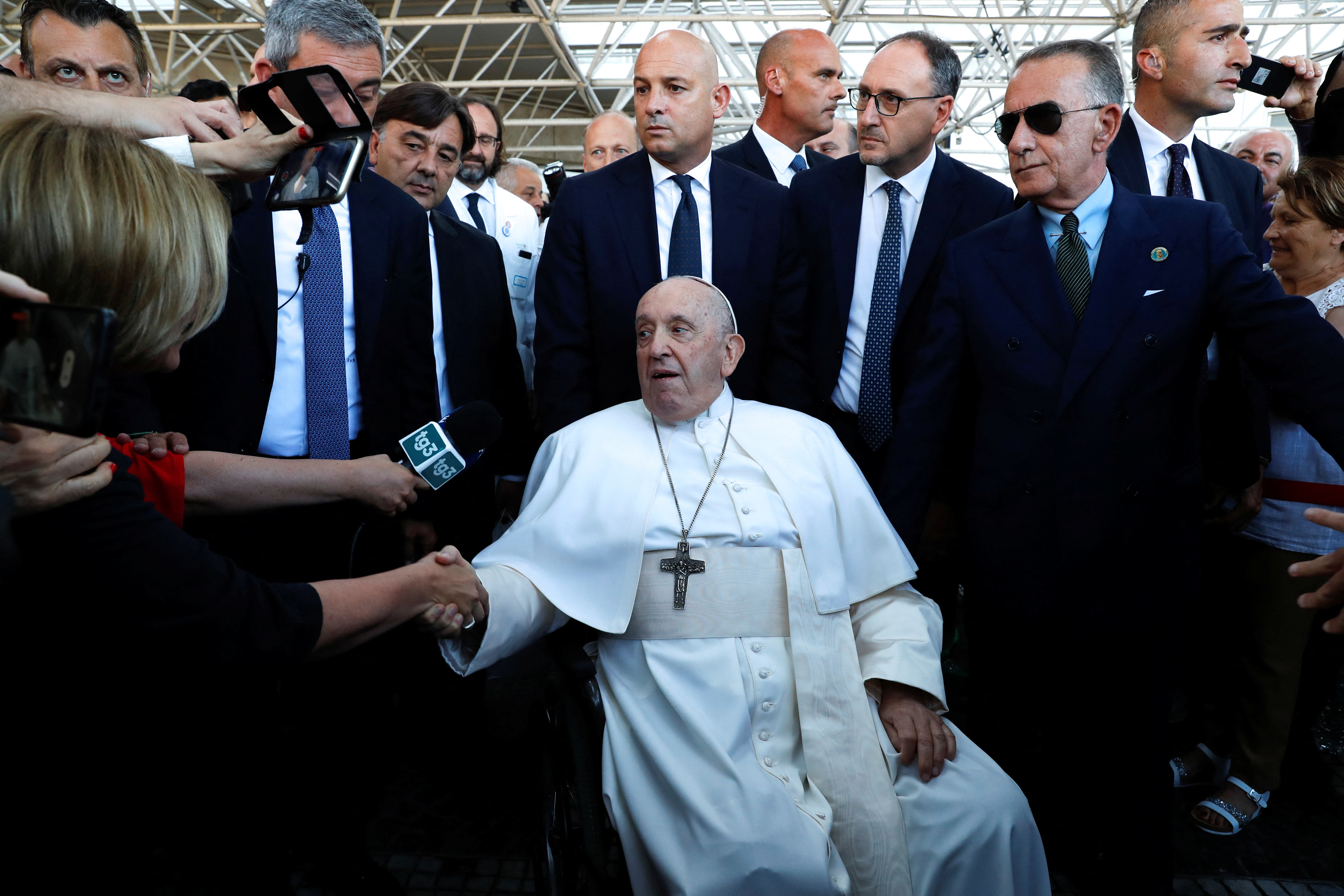 Pope Leaves For Rome Rome, Italy. April 11, 2021 : Pope Francis Leaves