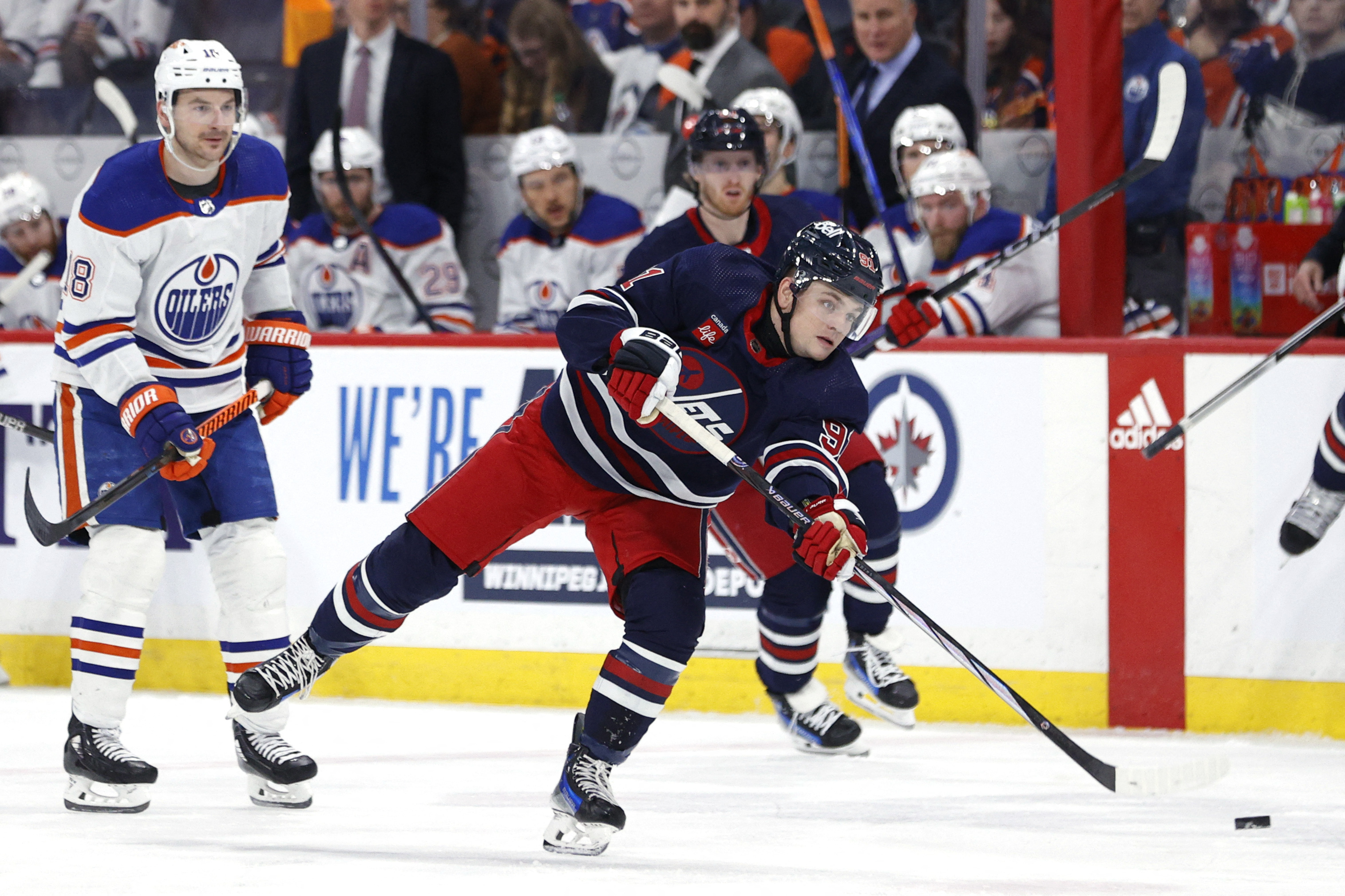 Zach Hyman's 200th career goal lifts Oilers over Jets in OT | Reuters