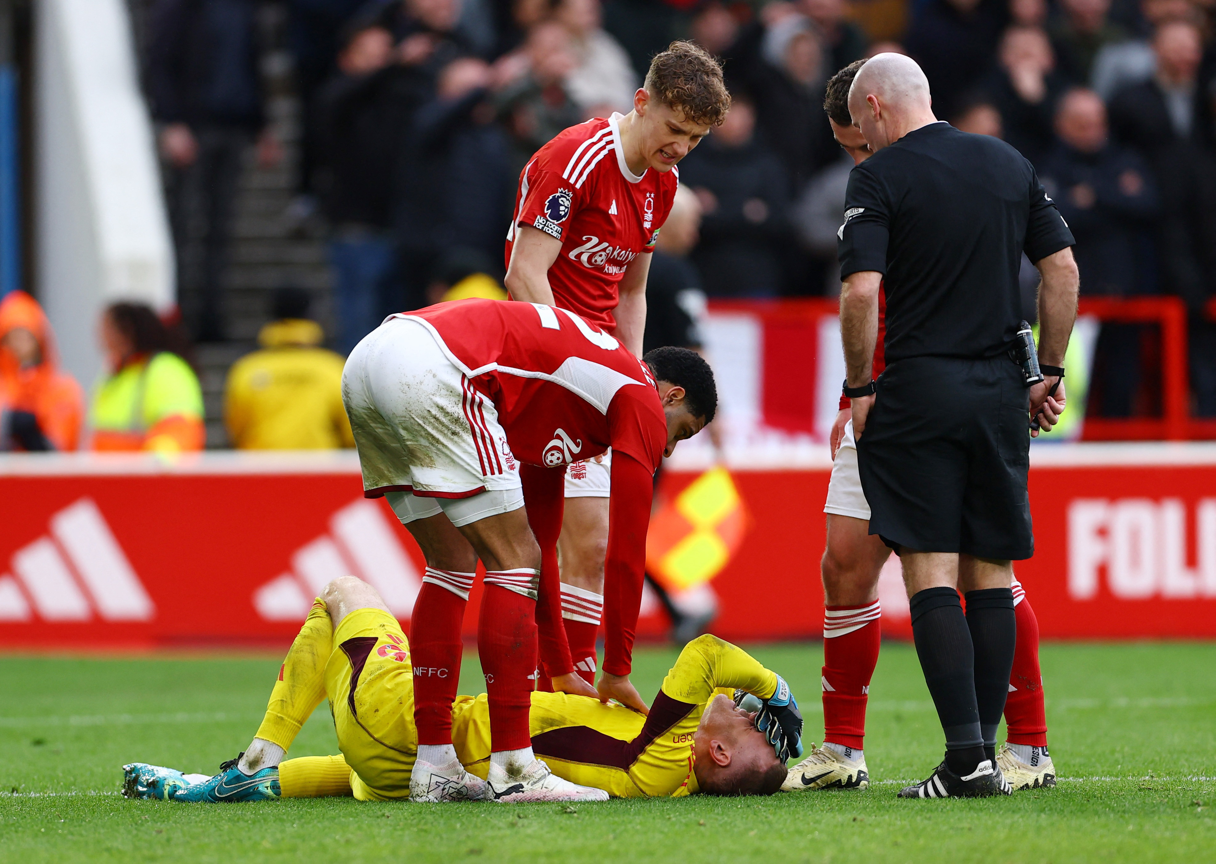 Forest unhappy with referee decision before Liverpool's late winner ...