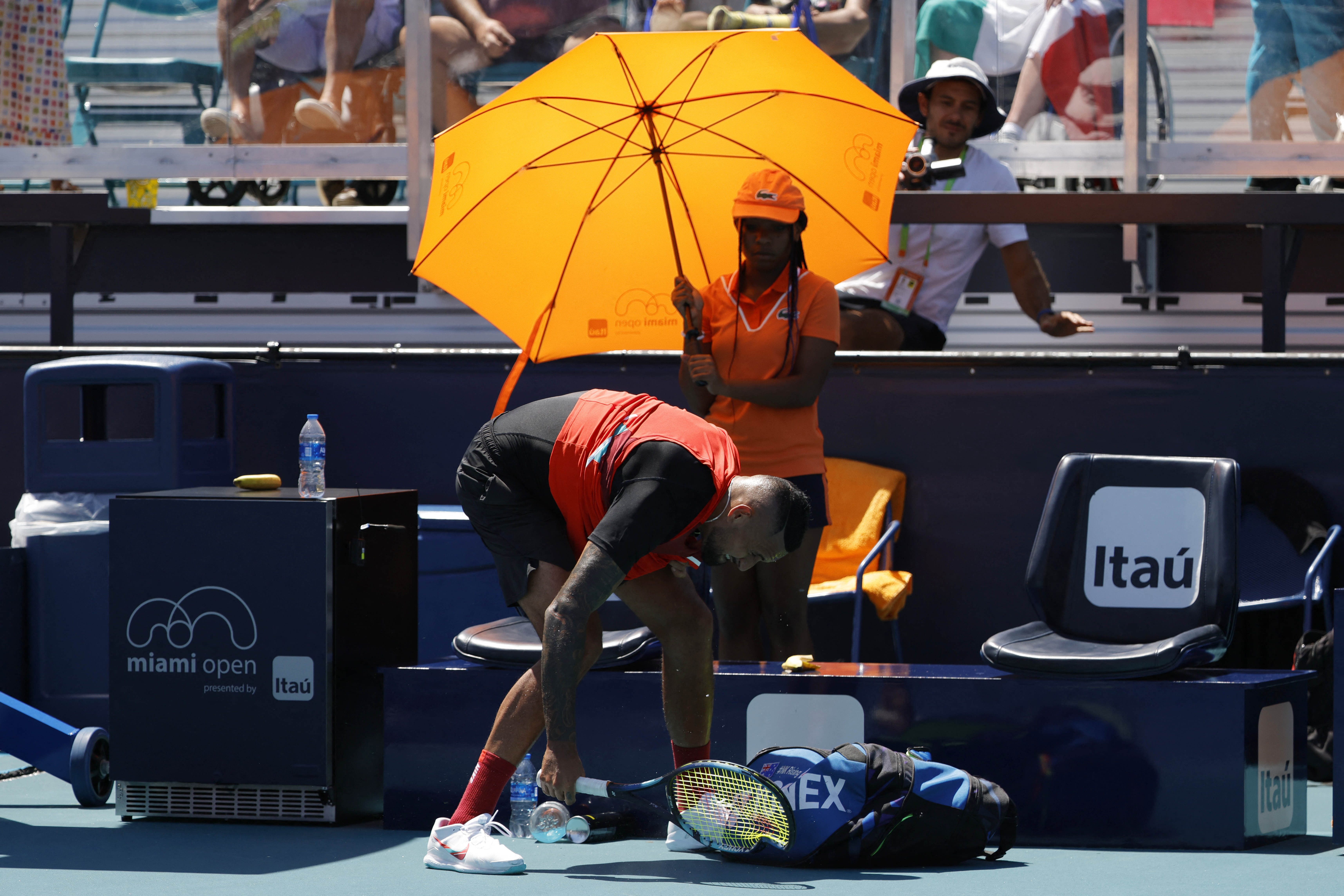 Kyrgios rails against chair umpire, ATP after Miami Open loss | Reuters
