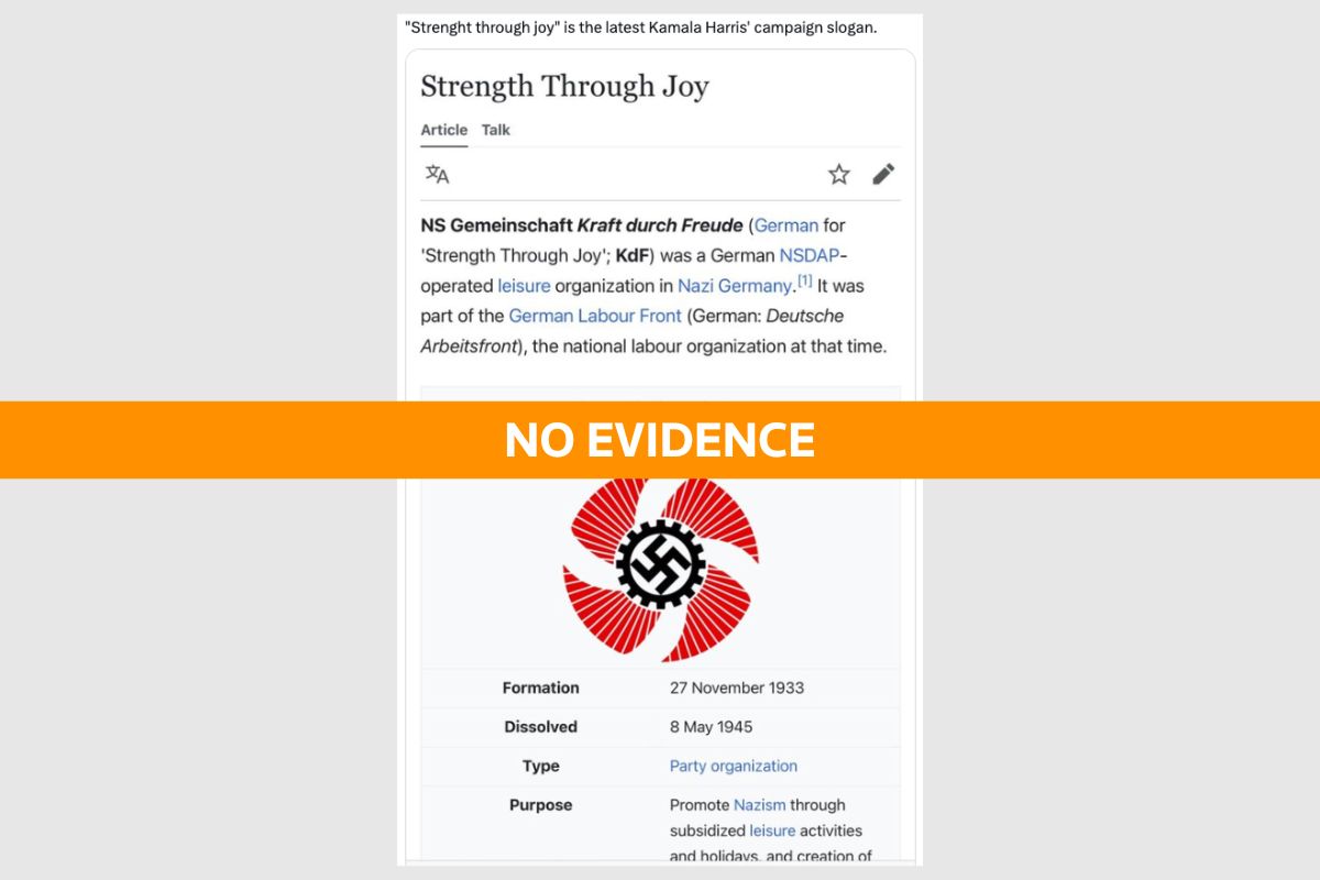 Fact Check: No evidence Harris campaign used Nazi-era phrase as slogan ...