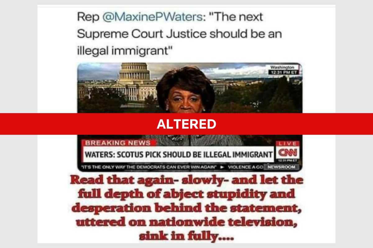 Fact Check: Screenshot of Maxine Waters Supreme Court pick interview is ...