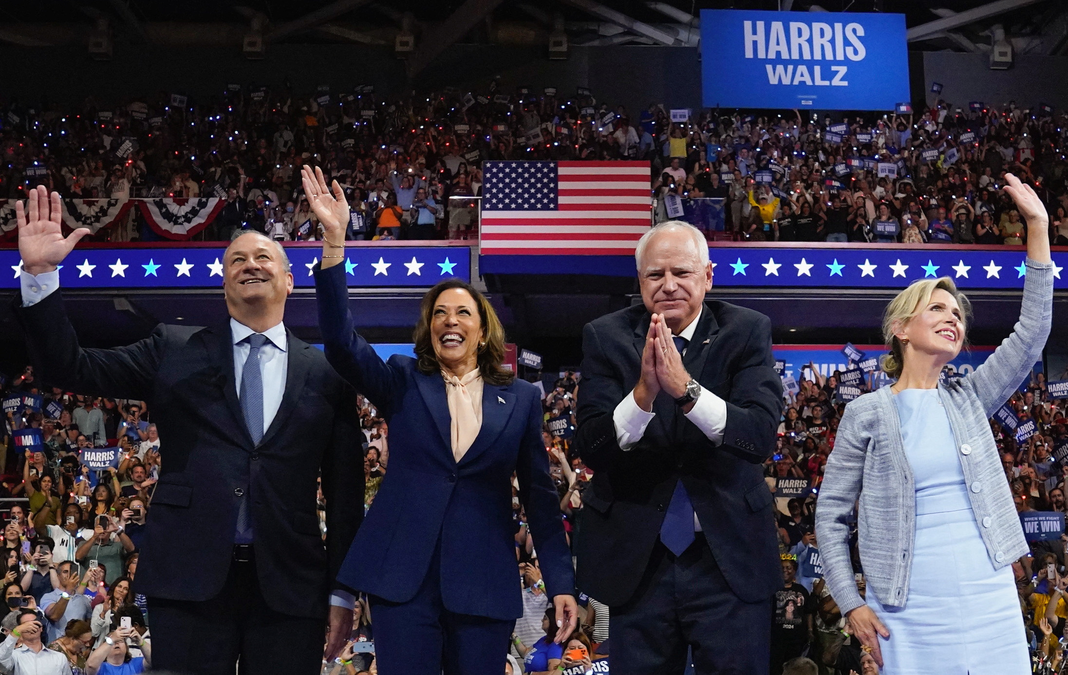 In pictures: Harris and Walz kick off campaign with rally in ...