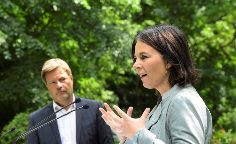German Greens co-leader defends embattled chancellor candidate | Reuters