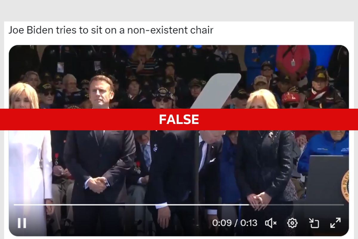 Fact Check: D-Day video of Biden attempting to sit on chair is cropped ...