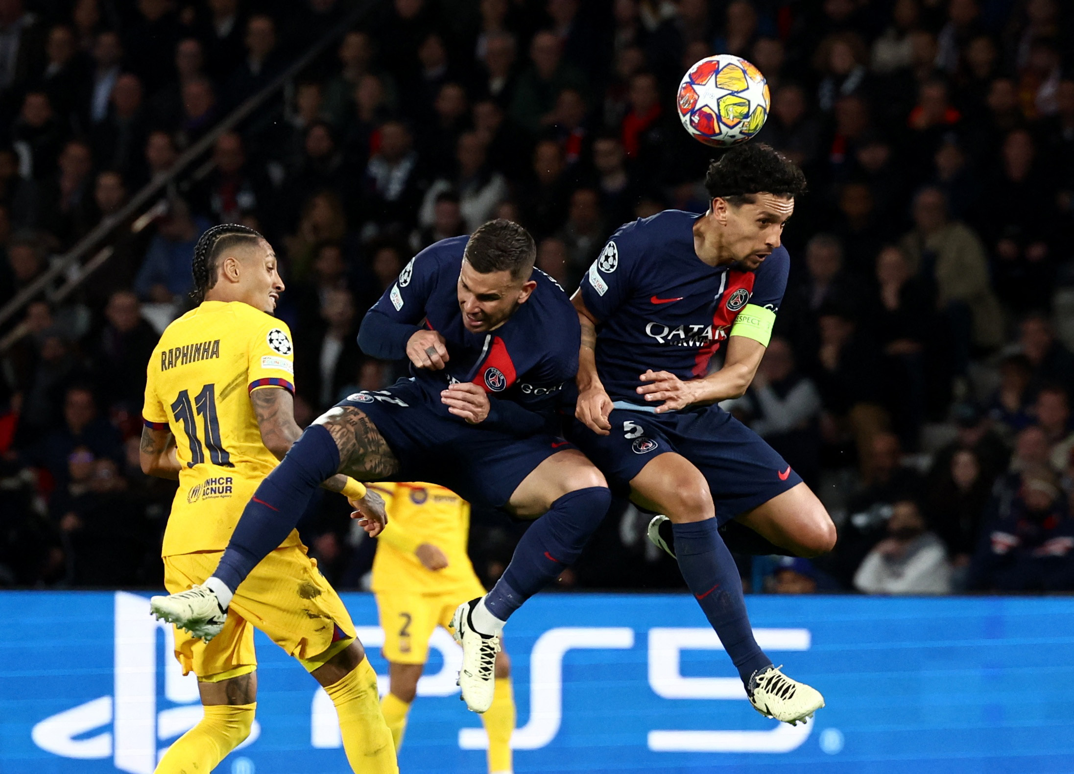 Raphinha scores twice to help Barca fight back and win at PSG | Reuters