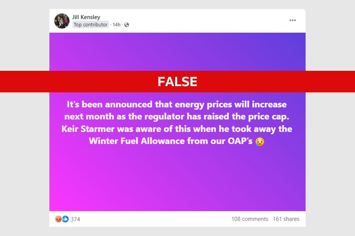 Fact Check: Britain’s winter fuel allowance cut made before, not after ...