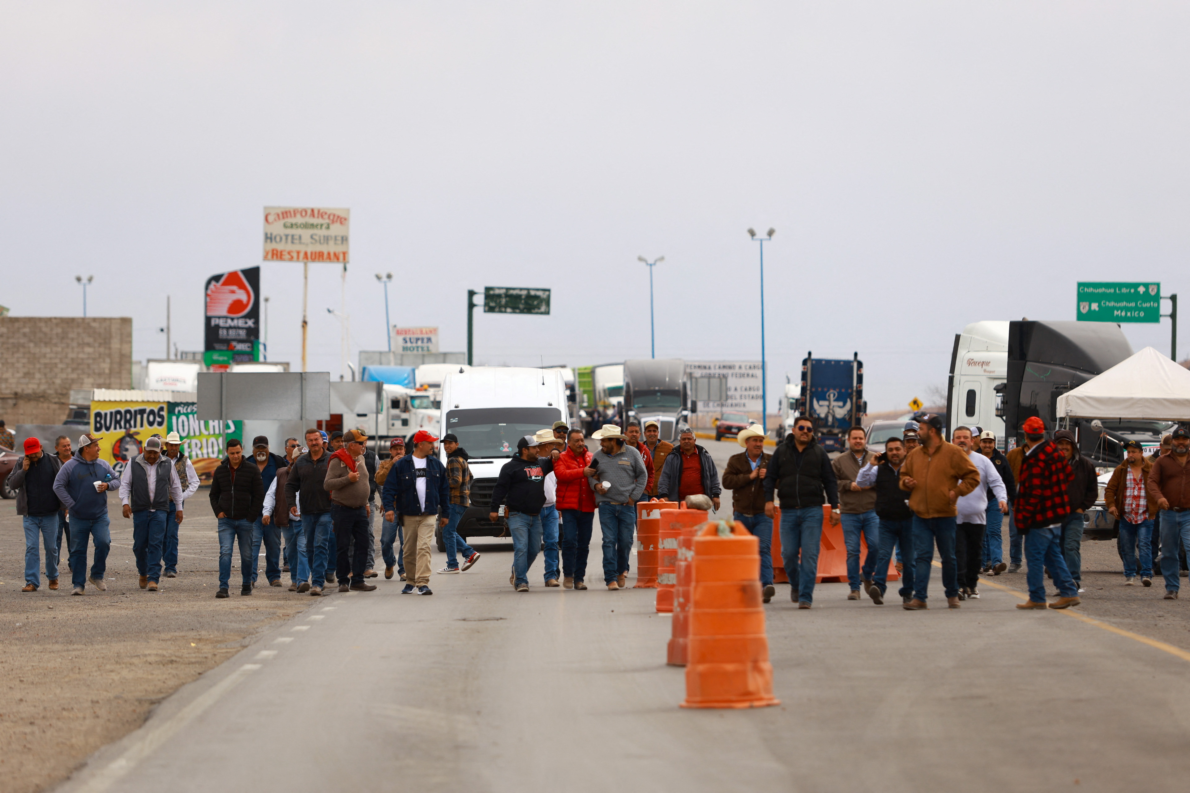 Striking truck drivers block key Mexican highways over lawlessness ...