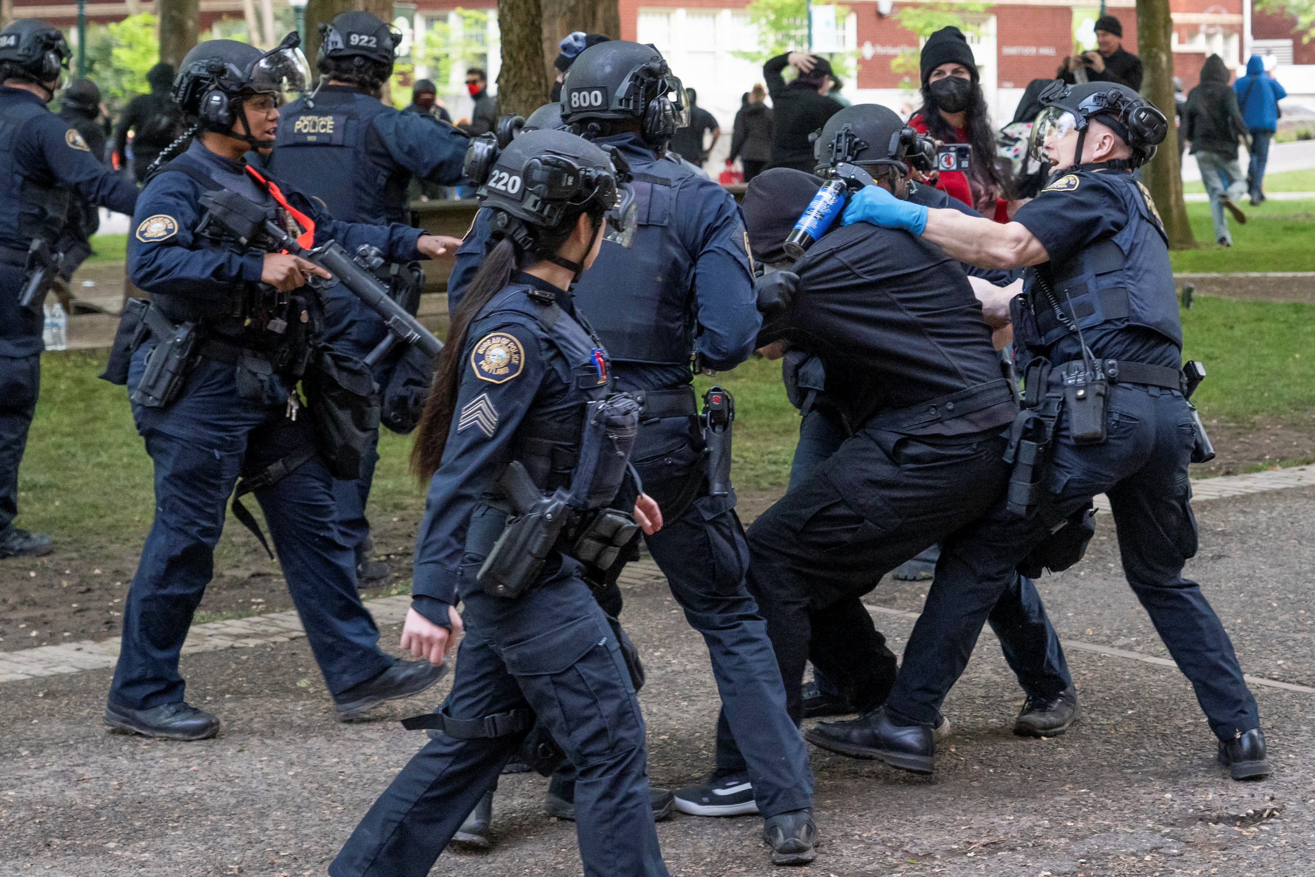 Fresh chaos, arrests on US college campuses as police flatten camp at ...