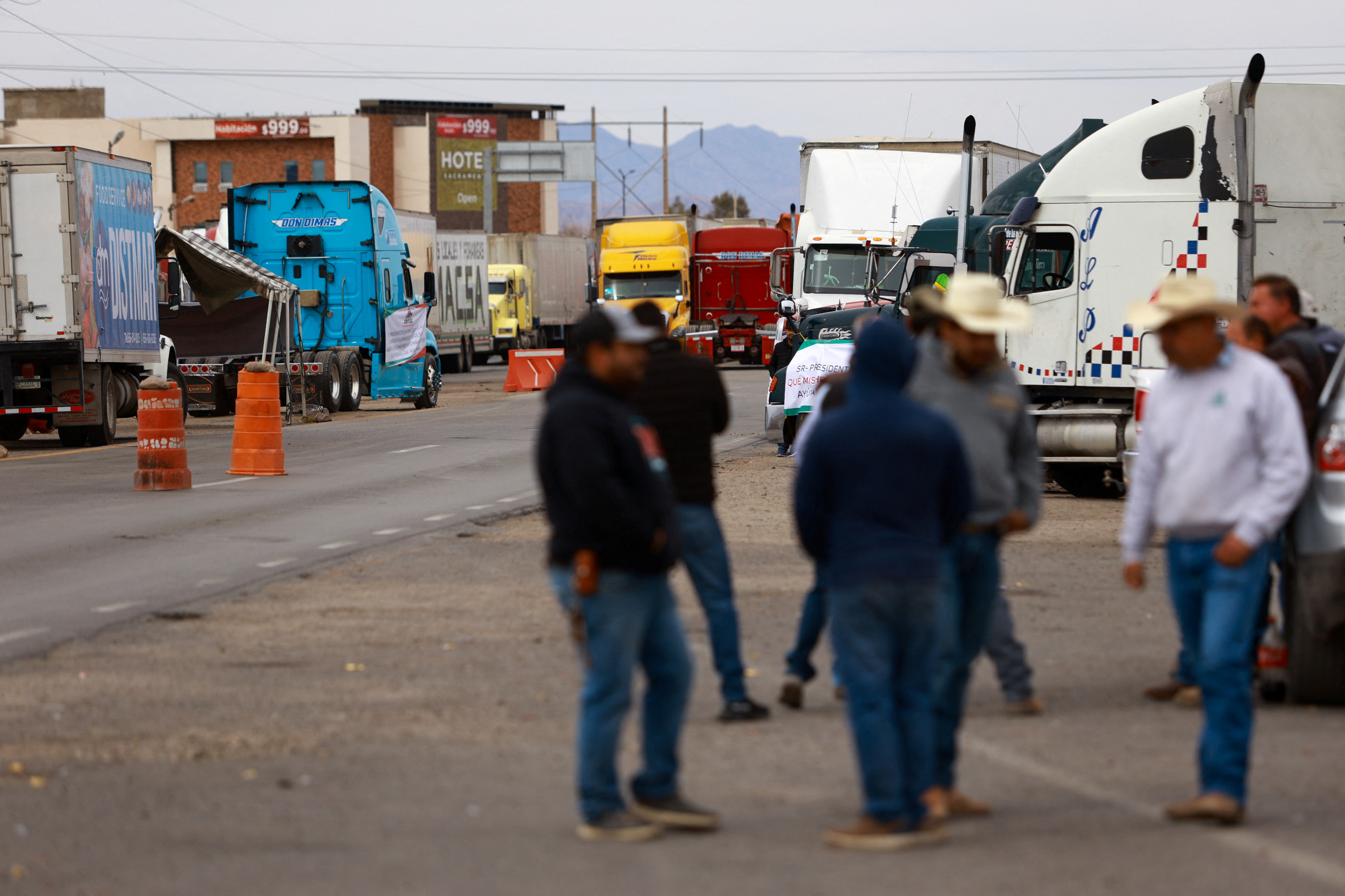 Striking truck drivers block key Mexican highways over lawlessness ...